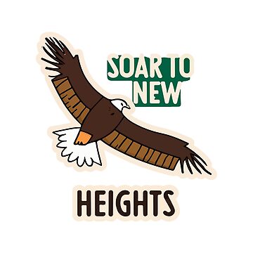 "Soar to New Heights - Spiritual Eagle Minimalist Design" Sticker for ...