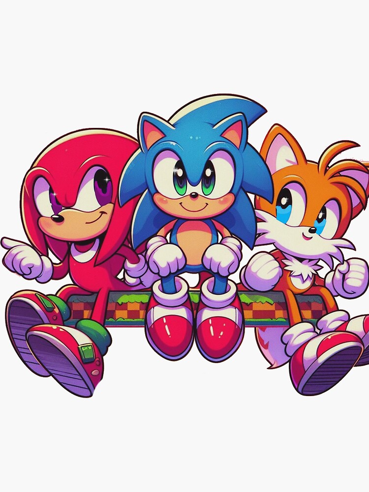 "Sonic, knuckles and tails" Sticker for Sale by abbeyh0211 | Redbubble