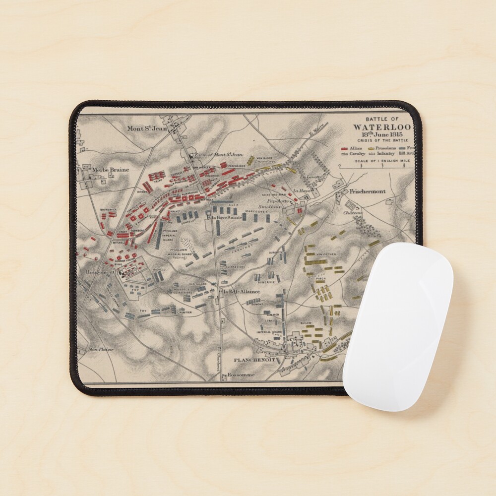 "Napoleonic Wars - Battle of Waterloo - Vintage Battle Map" Poster for ...