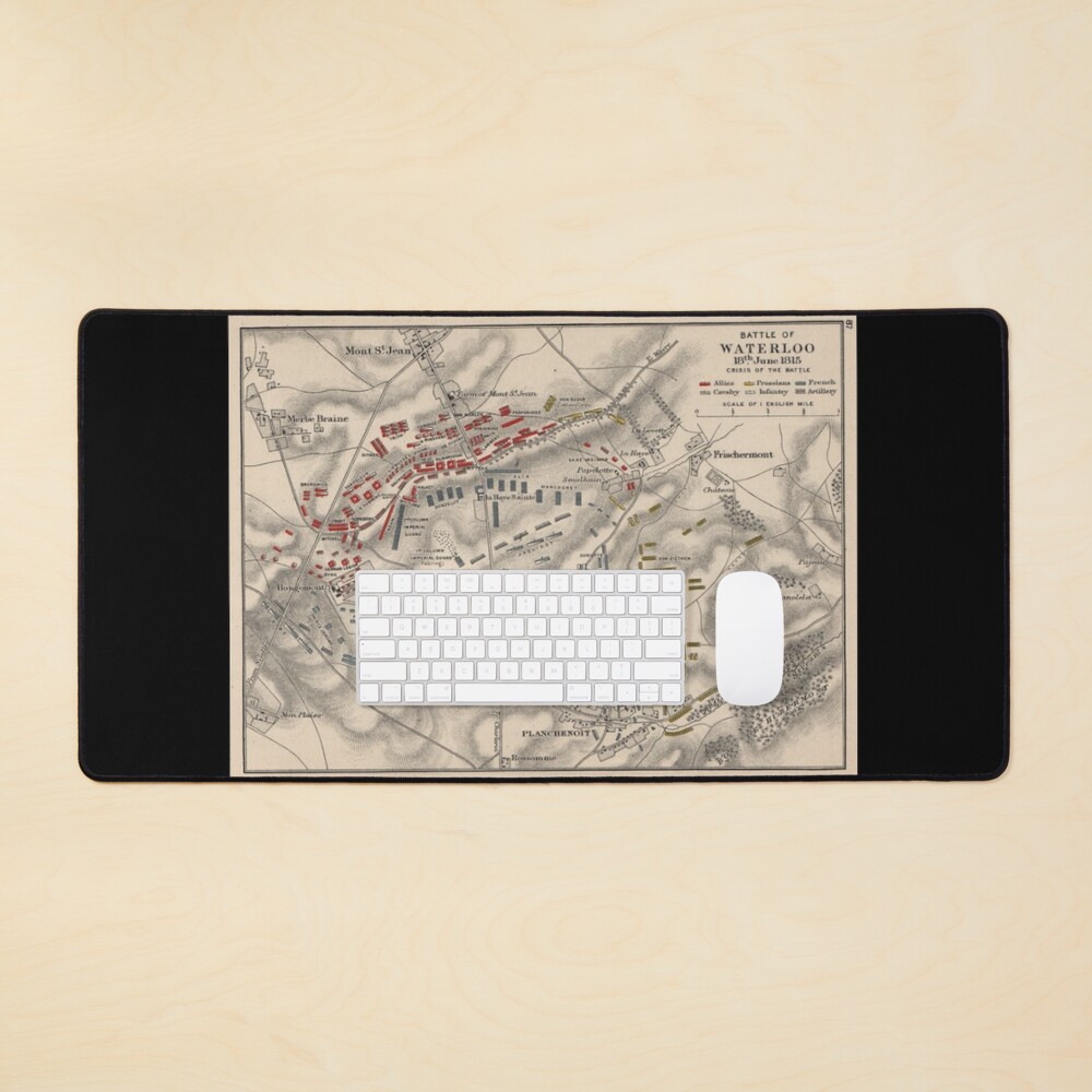 "Napoleonic Wars - Battle of Waterloo - Vintage Battle Map" Poster for ...