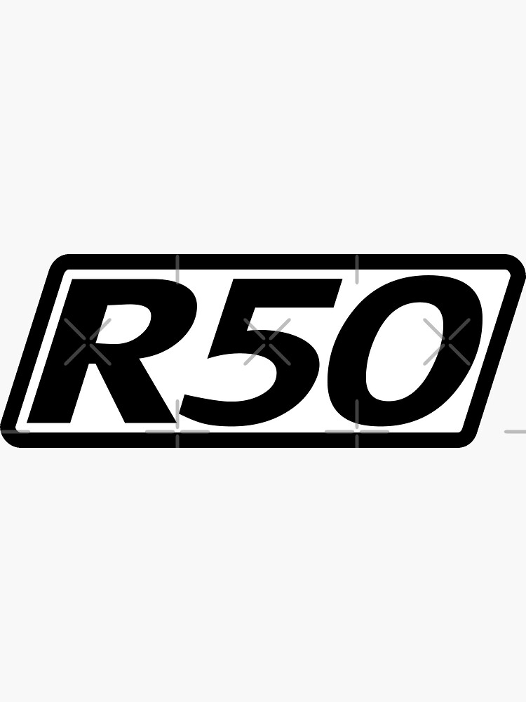 "R50 Model Logo" Sticker by MayhemDesigns | Redbubble