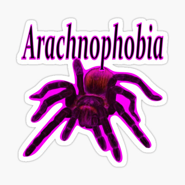 "Spider phobia tarantula t-shirt" Sticker for Sale by RetroFuchs ...