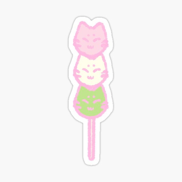 "Cat Dango" Sticker for Sale by Lieruft | Redbubble