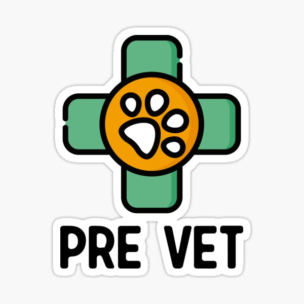 "Pre Vet - Pet Animal Lover" Sticker for Sale by RoadRescuer | Redbubble
