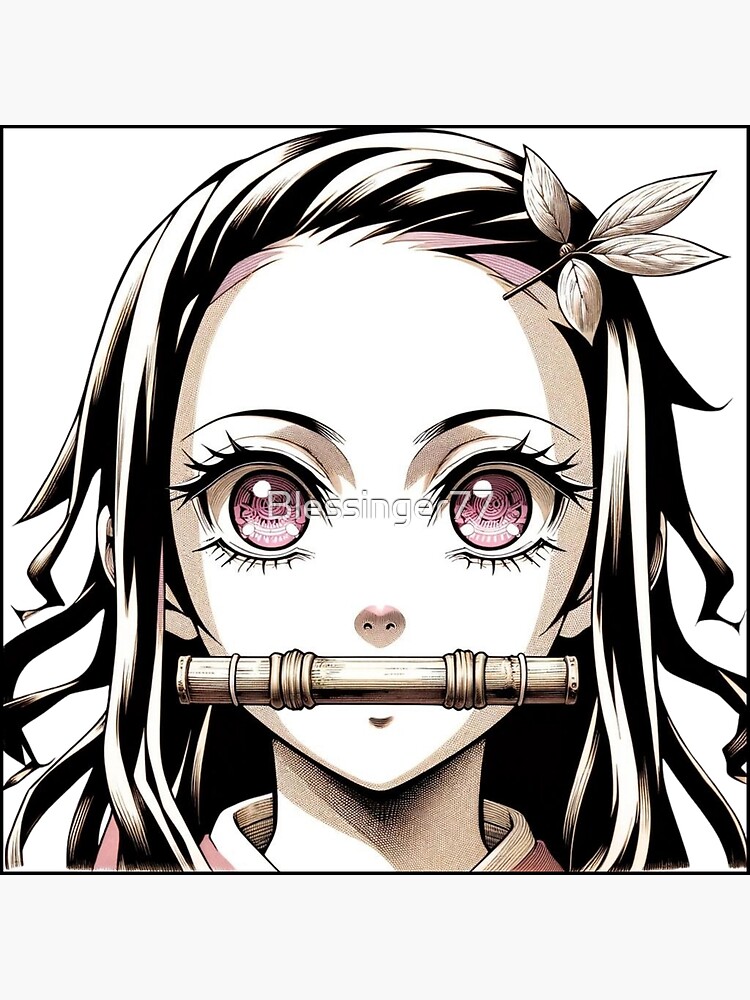 "Nezuko Style Female Manga with pastel colors" Poster by Blessinger77 ...