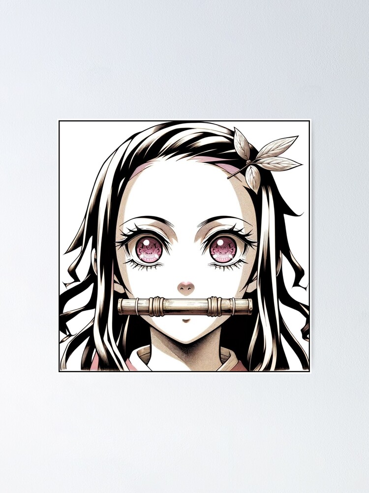 "Nezuko Style Female Manga with pastel colors" Poster by Blessinger77 ...