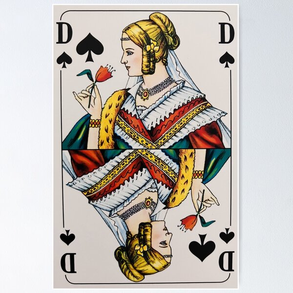 Spielkarten Pik Dame