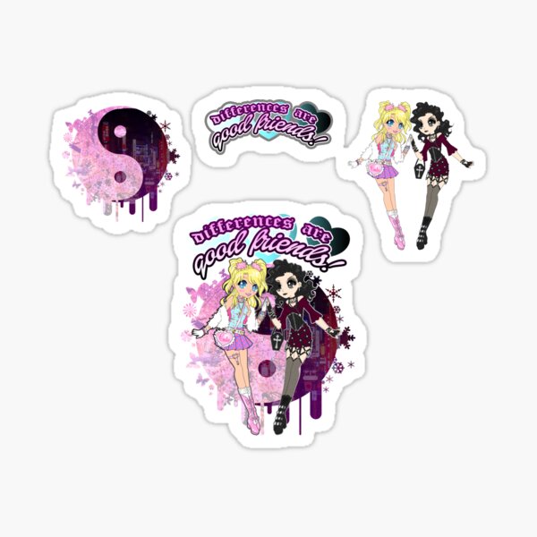 "Differences Are Good Friends!" Sticker by VictorFaretina | Redbubble