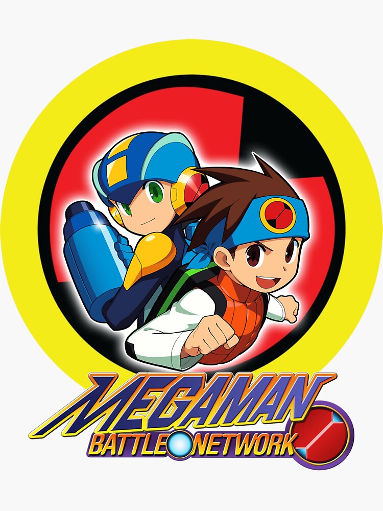 "Mega Man Battle Network Poster Lan & Megaman" Sticker for Sale by ...