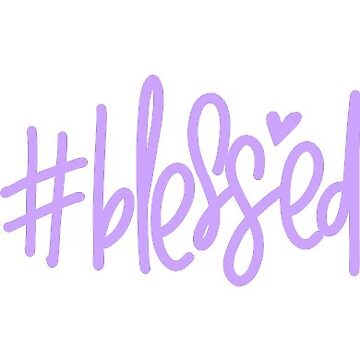 "Blessed- Light Purple" Sticker for Sale by Bree Cunningham | Redbubble