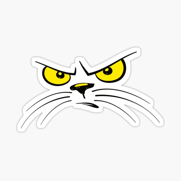 "Angry cat sticker" Sticker for Sale by onlytopdesigns | Redbubble