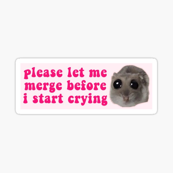 "Please Let Me Merge Before I Start Crying, Cute hamster Funny Meme ...