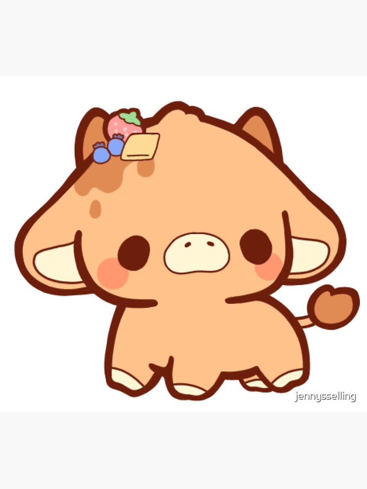 "Kawaii Pancake Cow" Poster for Sale by jennysselling | Redbubble