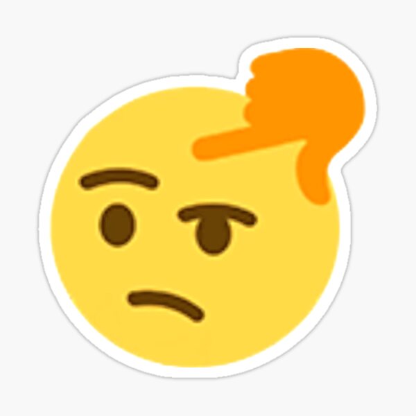 "Emoji Thinking Face" Sticker for Sale by Gordon559 | Redbubble