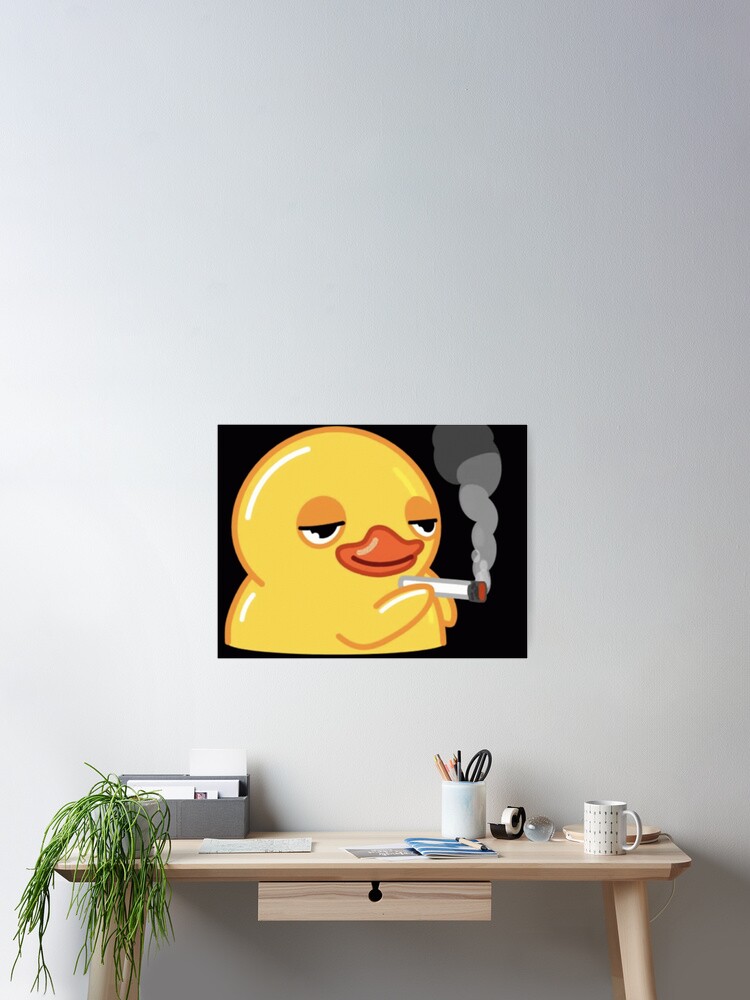 "smoking duck gif" Poster for Sale by FilmKitty | Redbubble