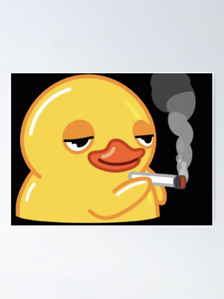 "smoking duck gif" Poster for Sale by FilmKitty | Redbubble