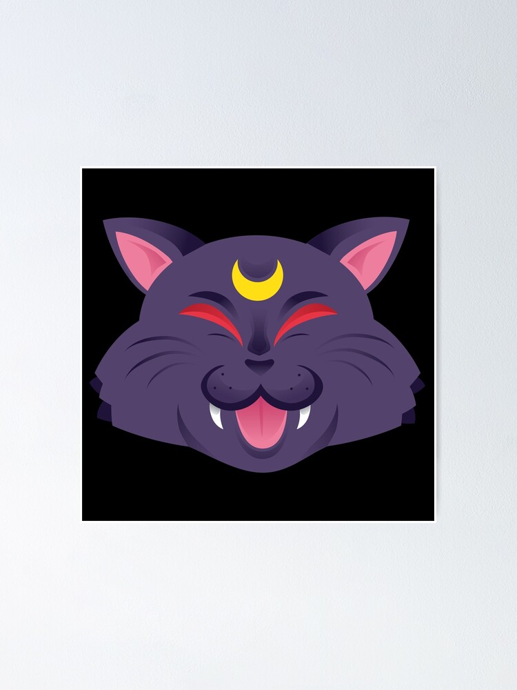 "Moon Cat" Poster by katharynmarie | Redbubble