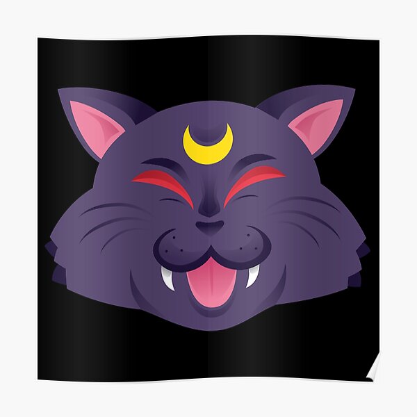 "Moon Cat" Poster by katharynmarie | Redbubble