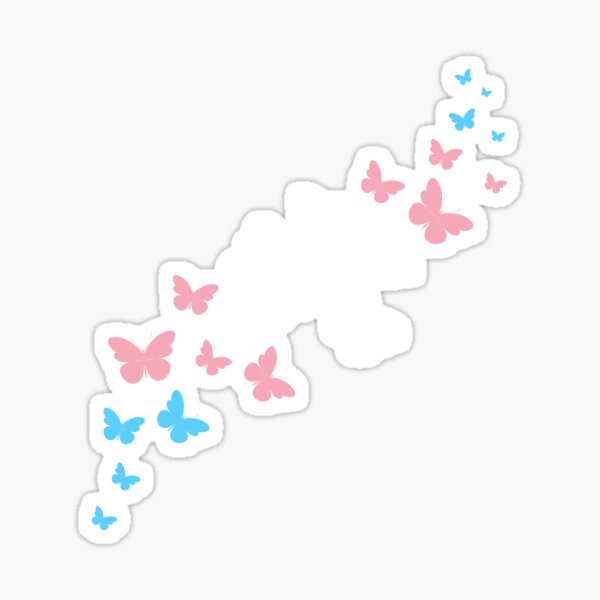 "Cute Trans Pride Flag Butterflies, Subtle Transgender Design" Sticker for Sale by ...