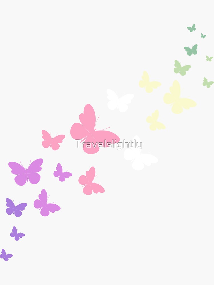 "Cute Genderfae Pride Flag Butterflies, Subtle Genderdoe Design" Sticker for Sale by ...