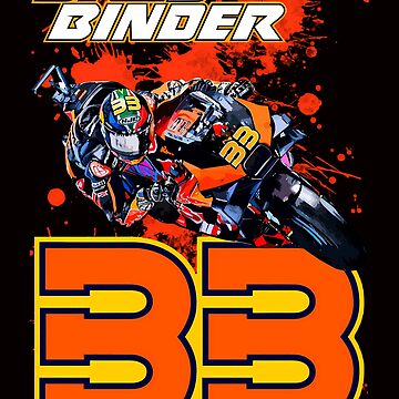 "Brad Binder Number 33 Moto GP Racing" Sticker by LaetitiGomes | Redbubble
