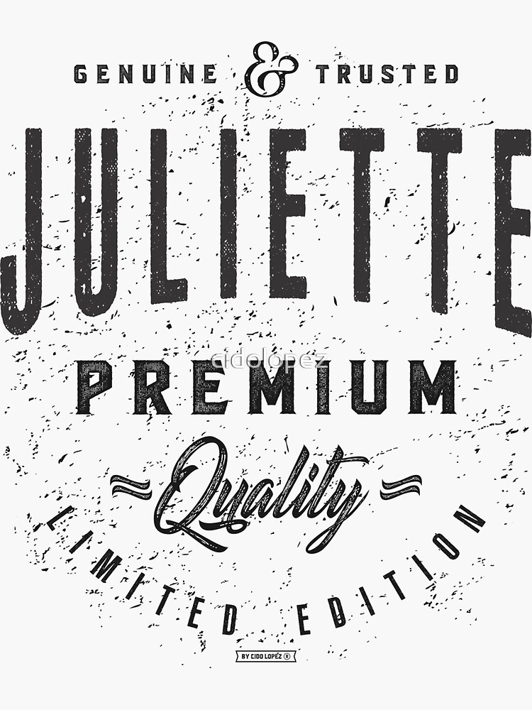 "Juliette" Sticker for Sale by cidolopez | Redbubble