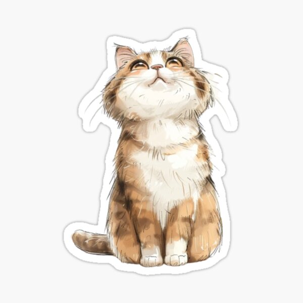 "Tabby Cat " Sticker for Sale by Passionac | Redbubble