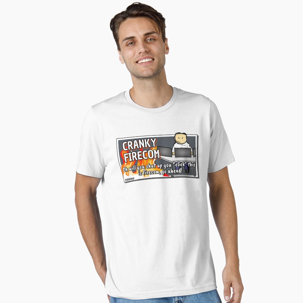"Cranky Firecom" Sticker for Sale by Flashover | Redbubble
