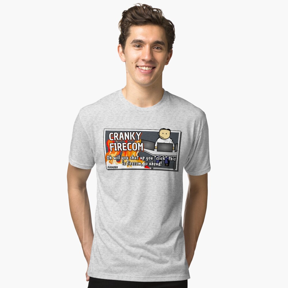 "Cranky Firecom" Sticker for Sale by Flashover | Redbubble