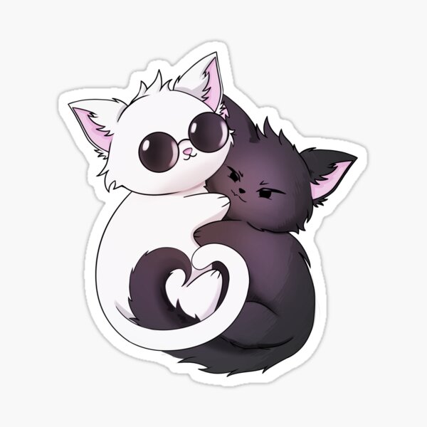 "Gojo and Geto Cats" Sticker for Sale by Rinekooo | Redbubble