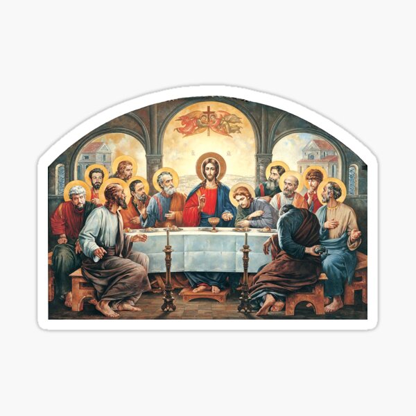 "The last supper in greek style" Sticker for Sale by Falcometa | Redbubble