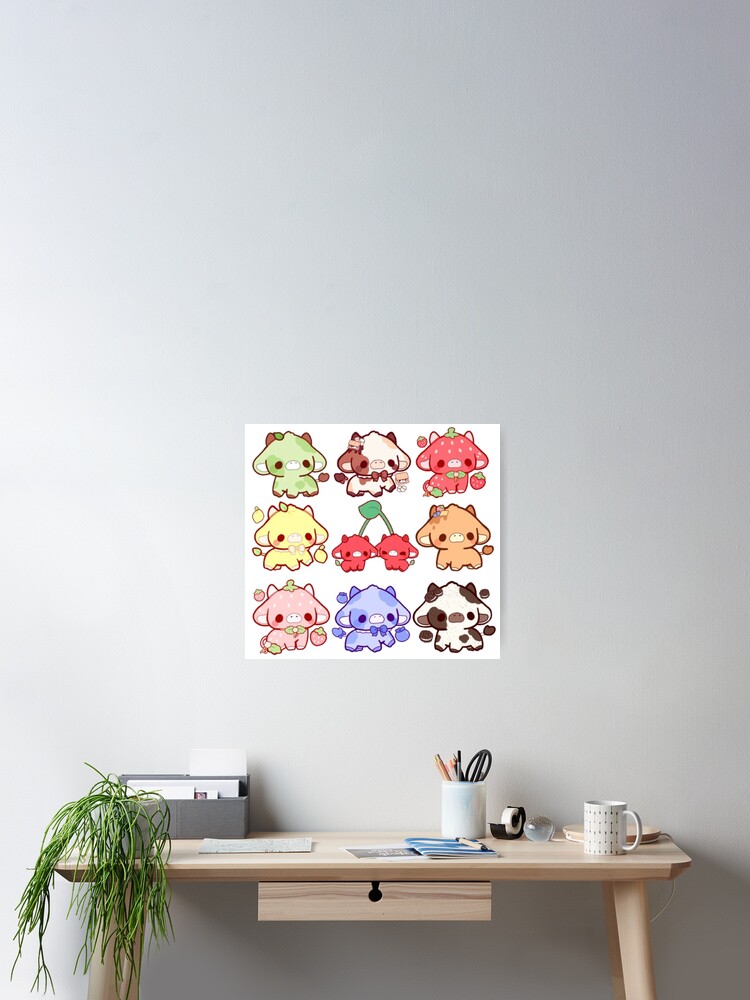 "Kawaii Food Cows Pack" Poster for Sale by jennysselling | Redbubble