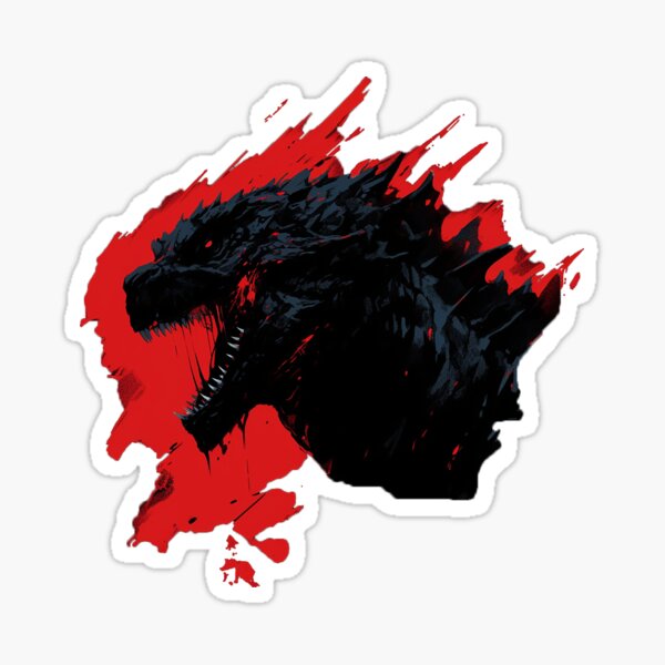 "godzilla" Sticker for Sale by skateras | Redbubble