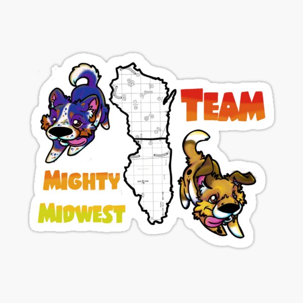 " official mighty Midwest logo" Sticker for Sale by lilstarfoxx | Redbubble