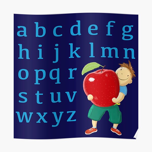 "Teachers Now I know my abc!" Poster for Sale by brodyquixote | Redbubble