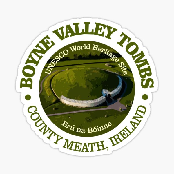 "Boyne Valley Tombs (rd)" Sticker for Sale by curranmorgan | Redbubble