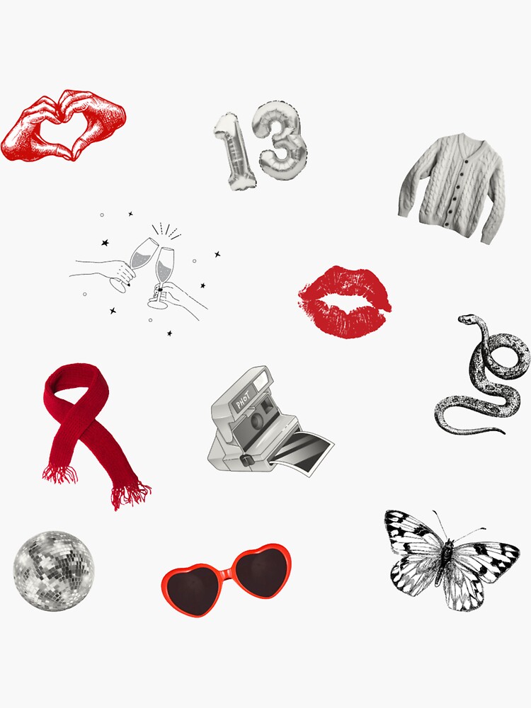 "Taylor Swift Sticker Pack" Sticker for Sale by alykalydaly | Redbubble