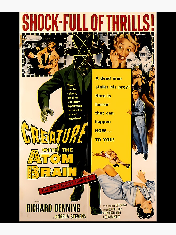 "Science Fiction Movie Poster - Creature with the Atom Brain " Poster ...