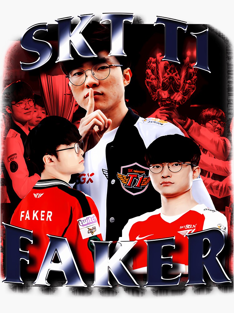 "Skt T1 Faker Bootleg" Sticker for Sale by MauritsVos | Redbubble