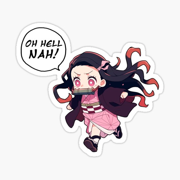 "Nezu "OH HELL NAH!"" Sticker for Sale by TheChibiGallery | Redbubble