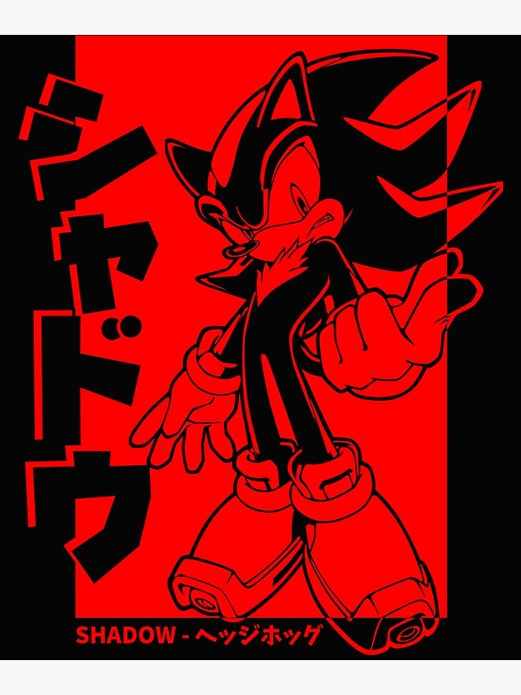 "Japanese Shadow The Hedgehog " Poster for Sale by PaulLeconte | Redbubble