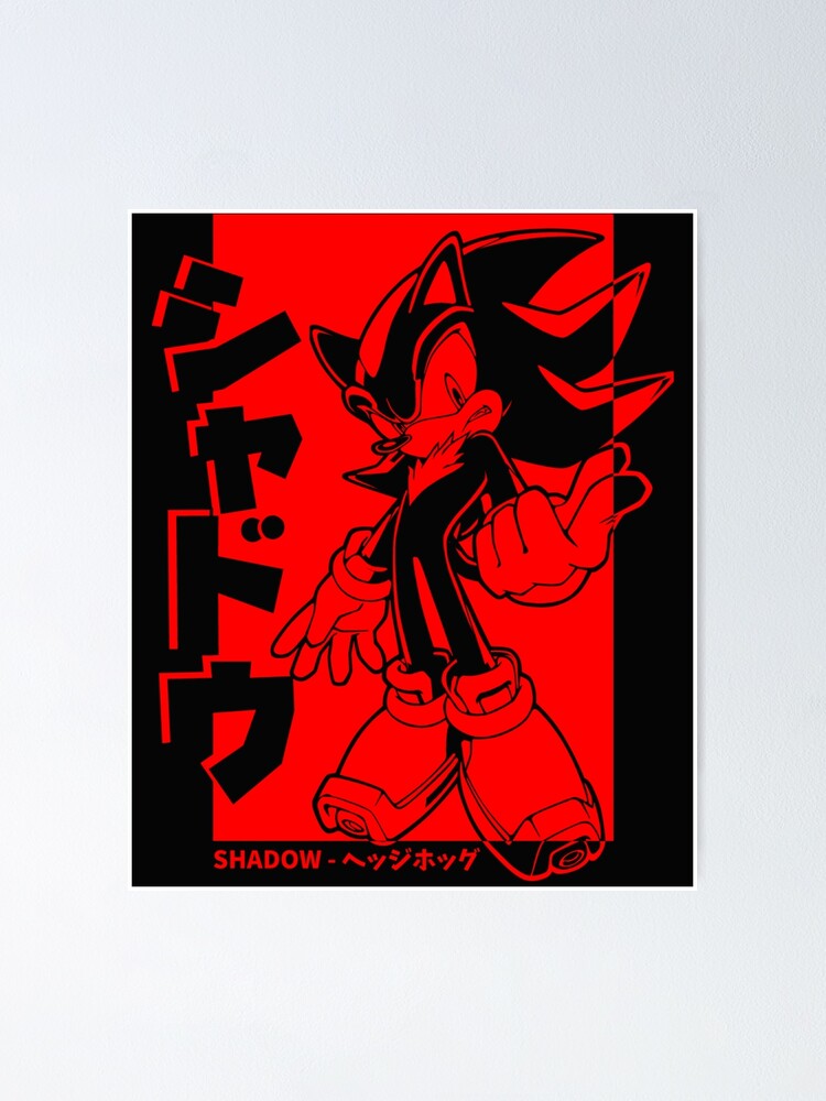 "Japanese Shadow The Hedgehog " Poster for Sale by PaulLeconte | Redbubble