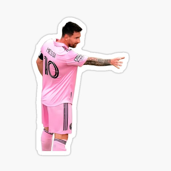 "Lionel Messi Inter Miami Jersey 10 Thor Celebration" Sticker for Sale ...