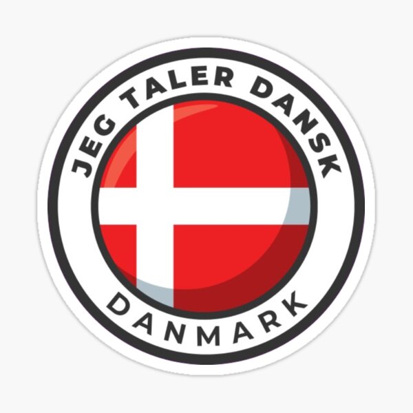 "Jeg Taler Dansk | Danmark" Sticker for Sale by LinguaPampa | Redbubble