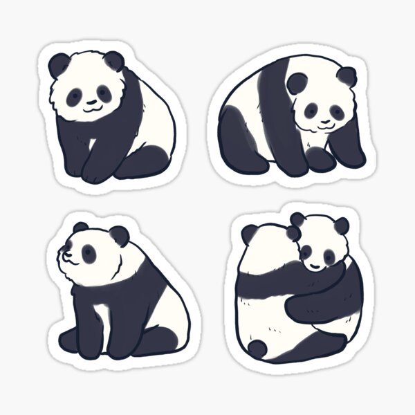 "Cute panda pack " Sticker for Sale by Mayarart | Redbubble