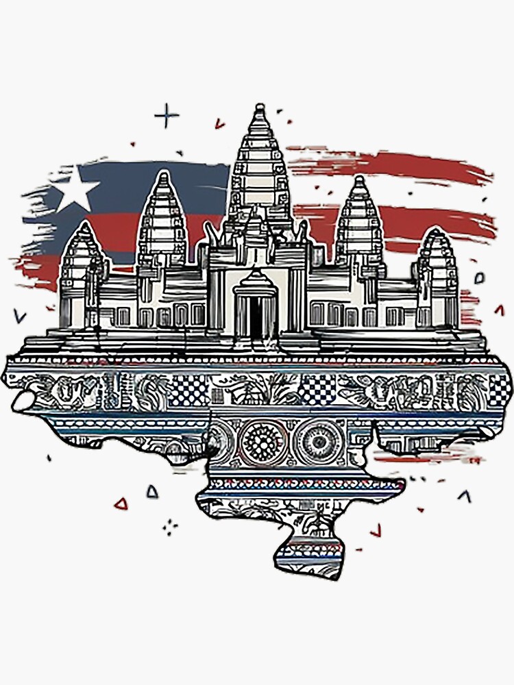 "ANGKOR WAT IN CAMBODIA" Sticker for Sale by likbatonboot | Redbubble