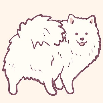 "Cute Japanese spitz " Sticker for Sale by Mayarart | Redbubble