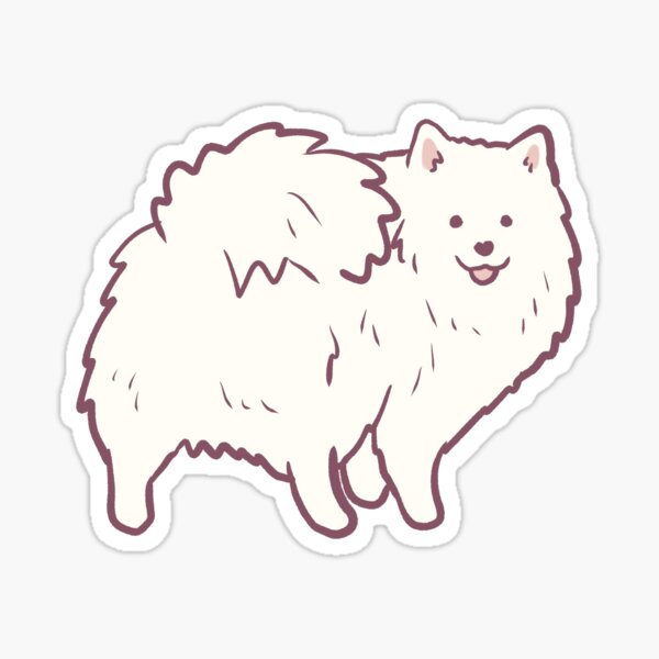 "Cute Japanese spitz " Sticker for Sale by Mayarart | Redbubble