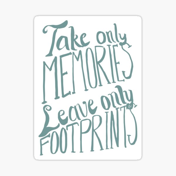 Leave Only Footprints Stickers | Redbubble