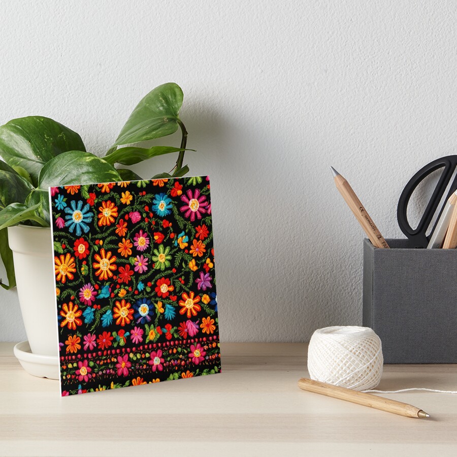 "Traditional Mexican Floral Embroidery" Sticker for Sale by Tom-Johnson ...